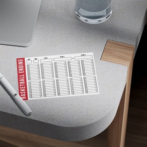 Basketball Ending Cards - Printable - 4x6 - Black Red Blue - Landscape ...