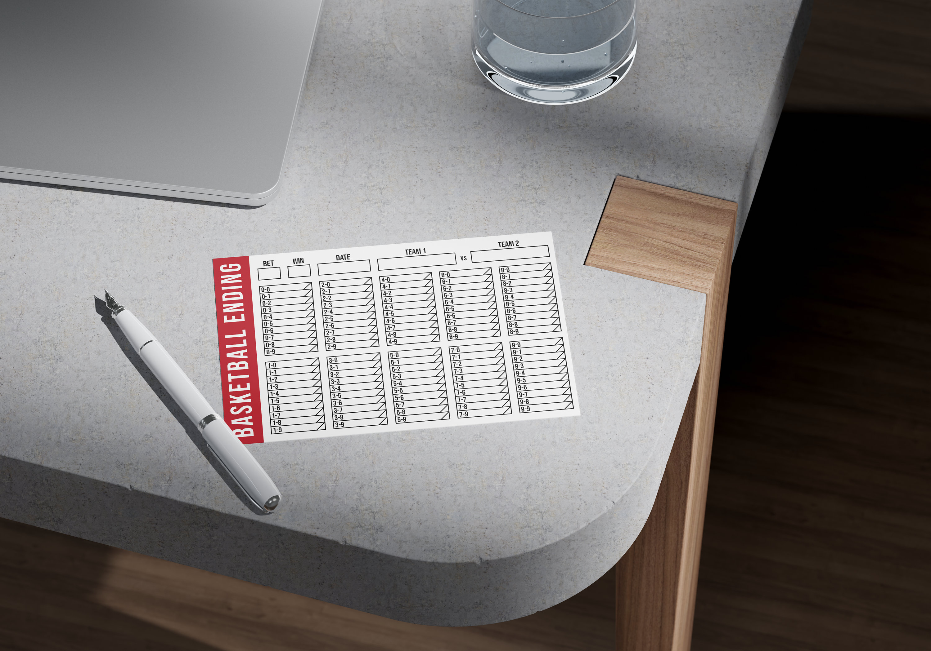 Basketball Ending Cards - Printable - 4x6 - Black Red Blue - Landscape ...