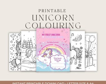Printable Unicorn Colouring Book for Kids | 40+ Magical Pages | Fantasy ...