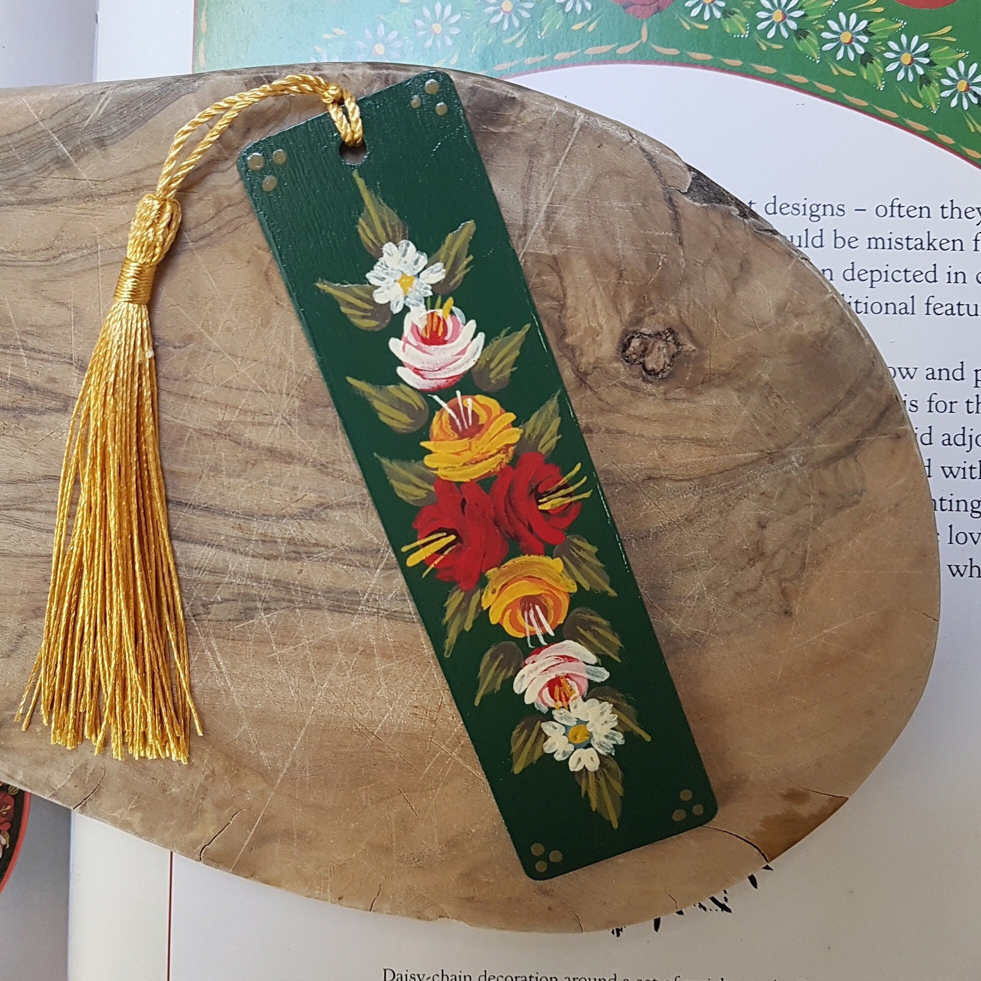 Hand-painted Canal Ware Bookmark - Etsy