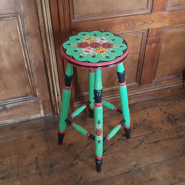 Hand Painted Stool - Etsy