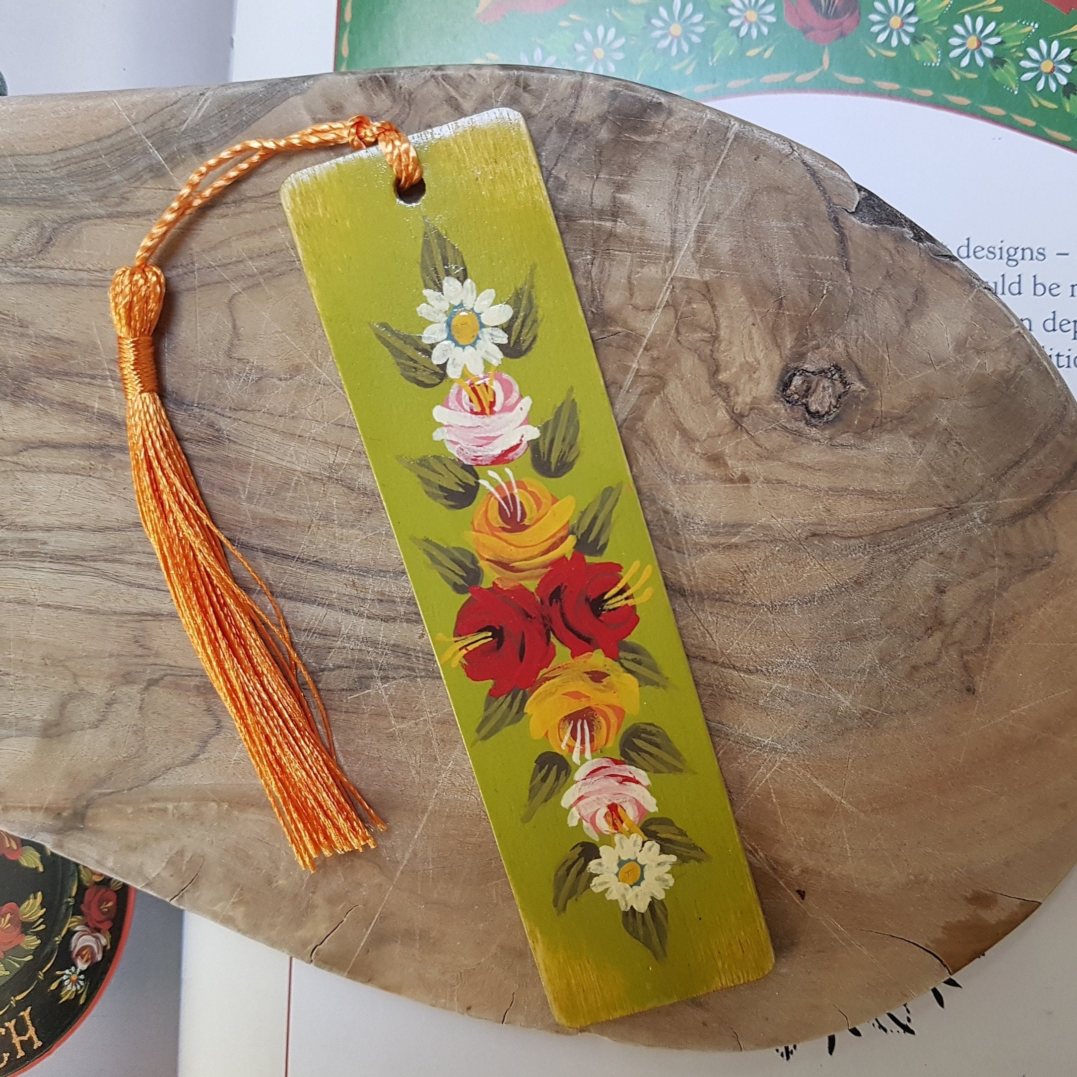 Hand-painted Canal Ware Bookmark - Etsy