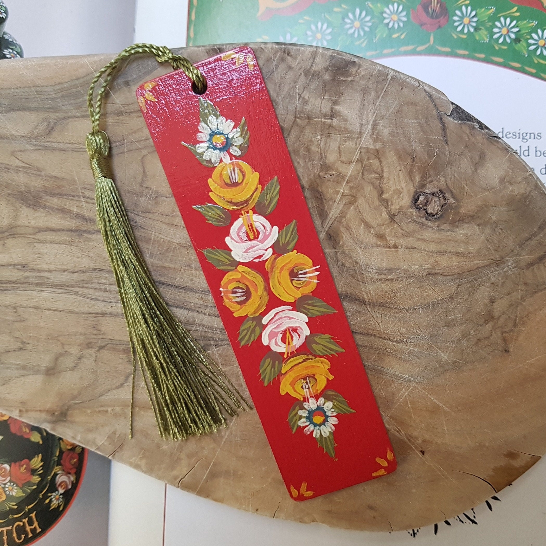 Hand-painted Canal Ware Bookmark - Etsy
