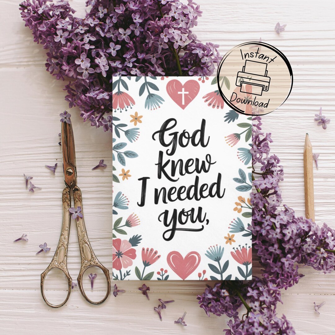 Christian Mother's Day Card: God's Divine Gift - Printable Religious ...