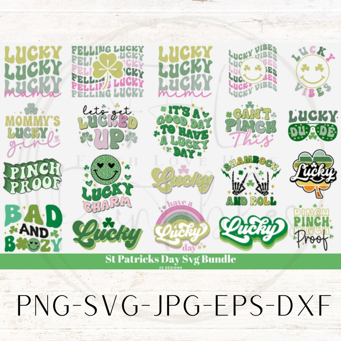 St Patricks Day SVG Bundle, Retro St Patricks Day Design, Retro SVG ...