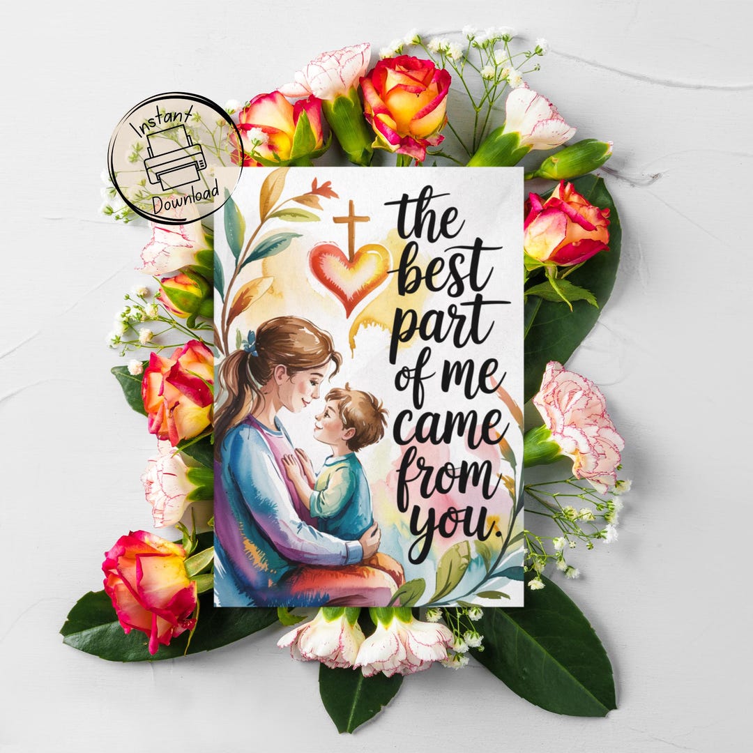 Printable Christian Mother's Day Card: 'your Faith Lives in Me ...