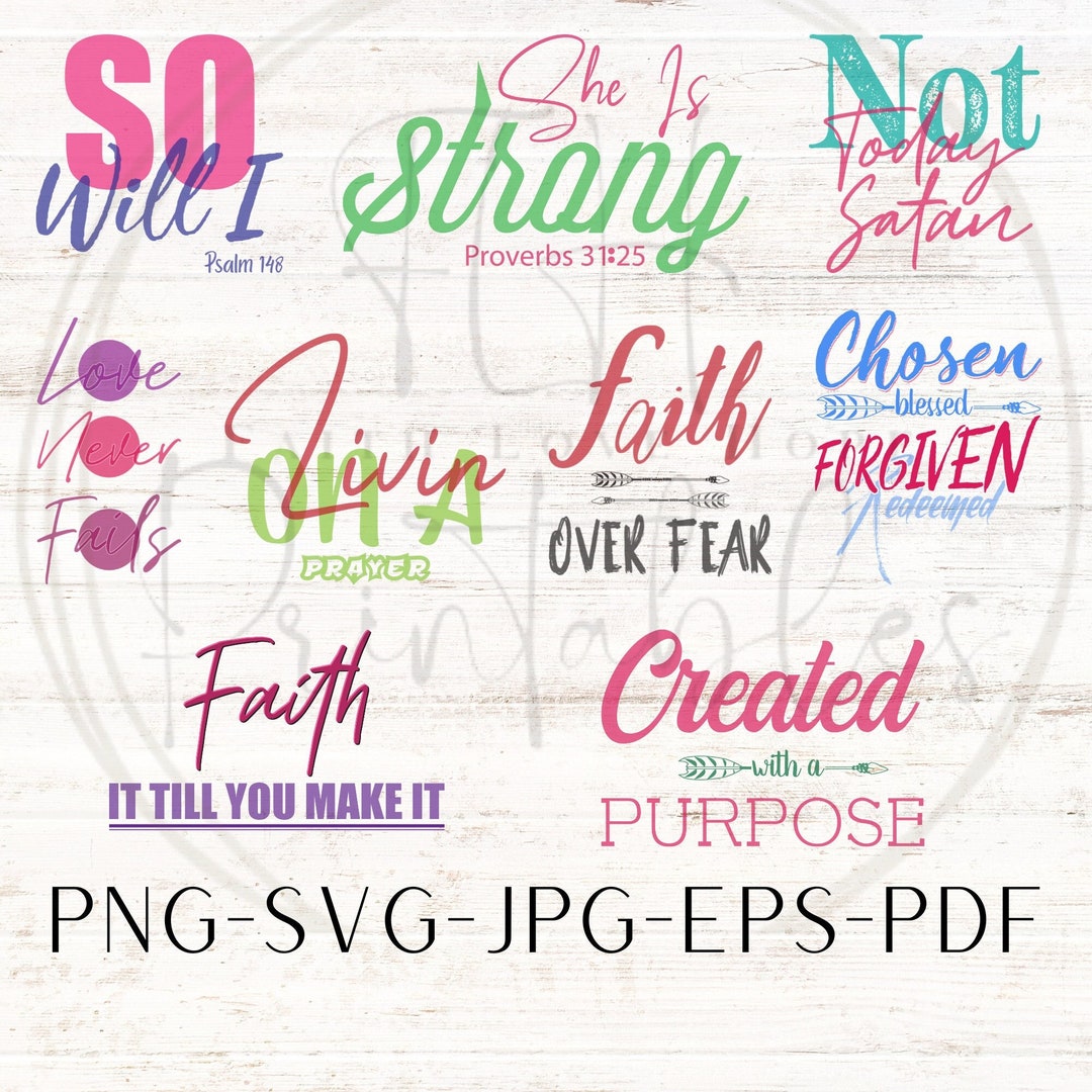 Inspirational Christian SVG Bundle for Bible Verses and Boho Designs ...