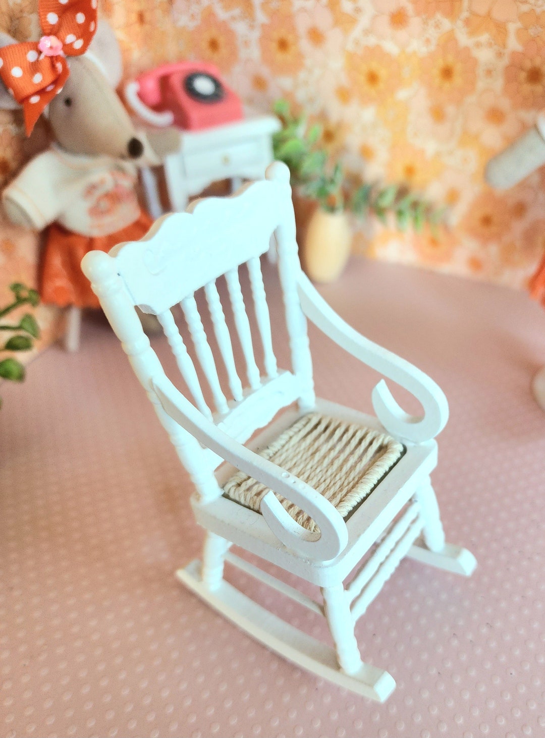 Mini Rocking Chair. Miniature Dollhouse. - Etsy