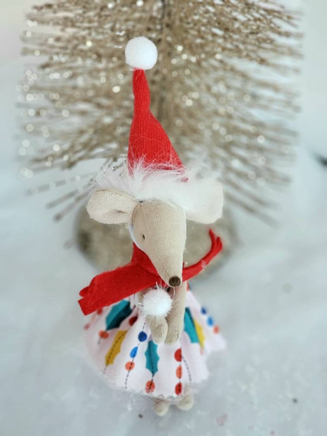 Maileg Hat and Red Scarf, Big Sister Little Sister Clothes Miniature ...