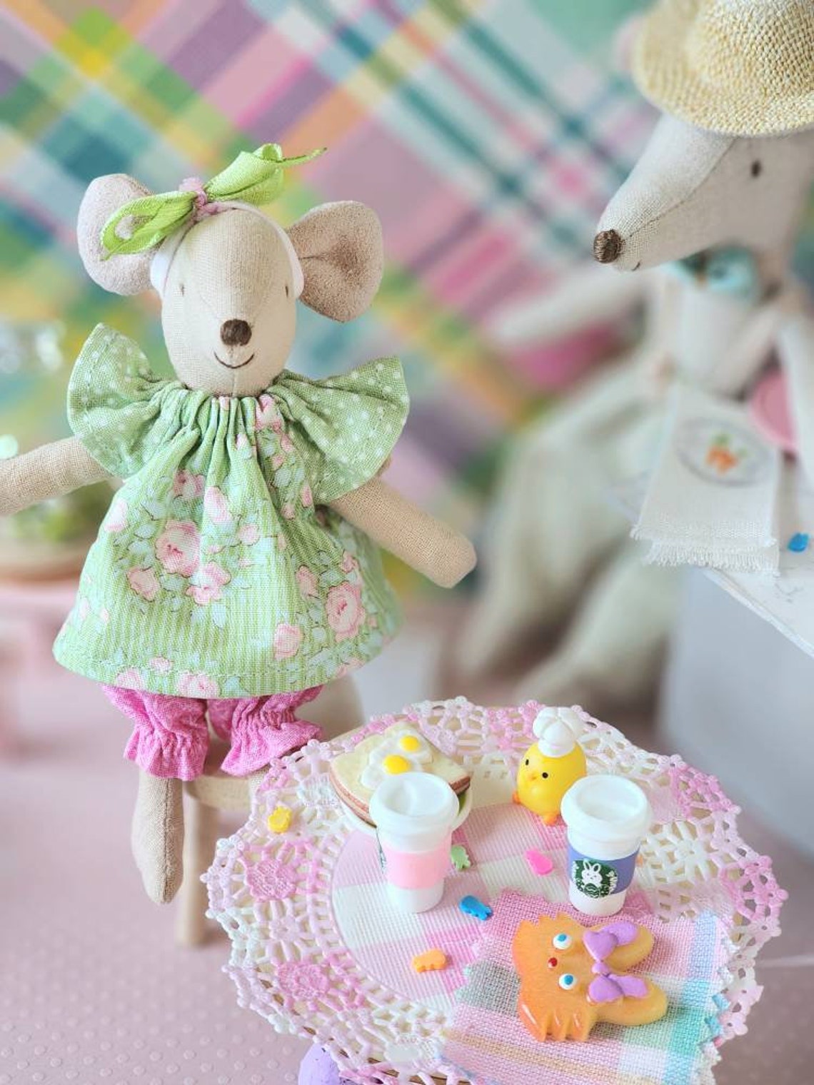 Sweet Green Flower Outfit Will Fit Maileg Big/little Sister and Baby ...