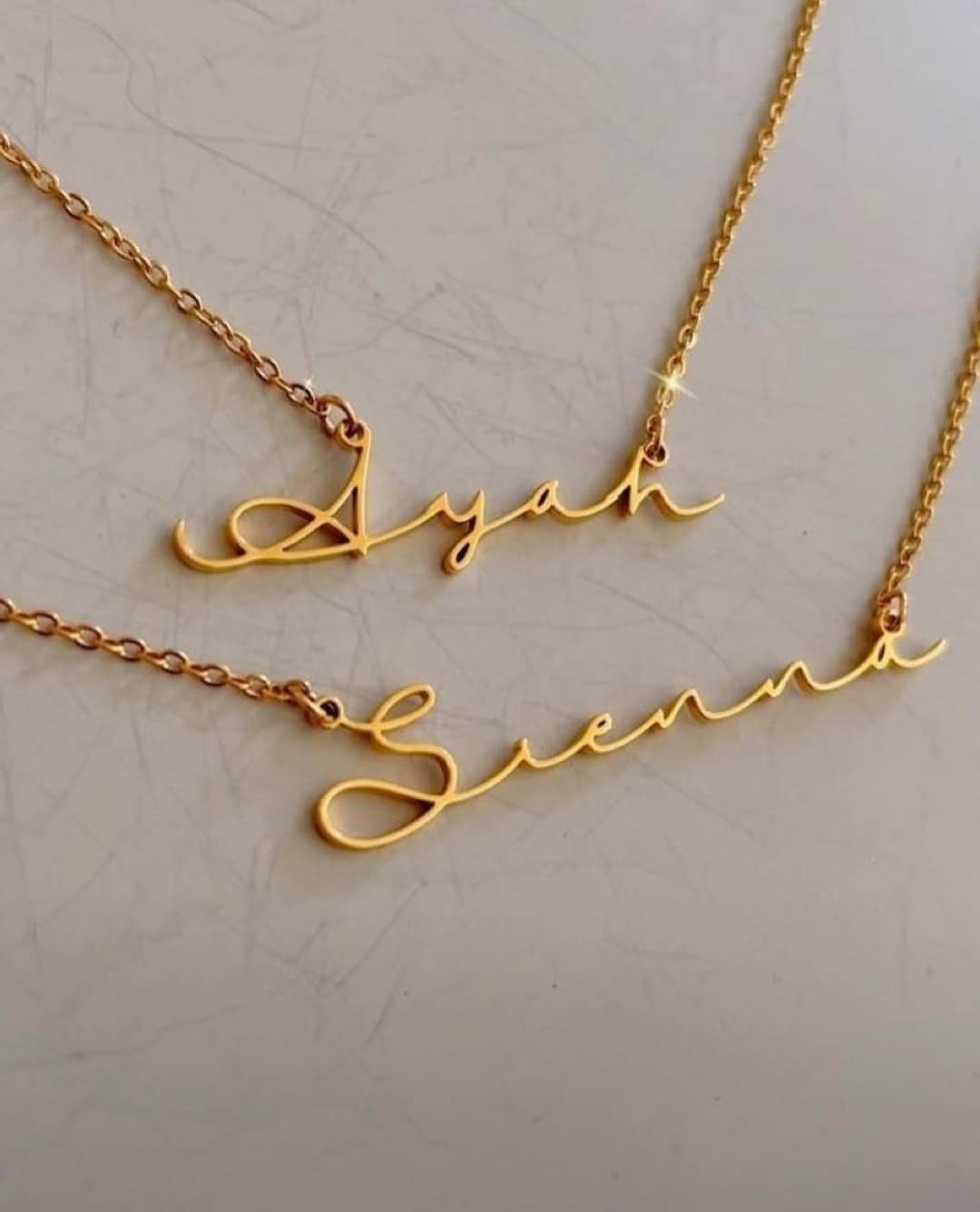Custom Handwriting Name Necklace, Script Name Necklace, Personalized ...