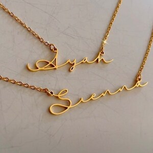 Two Name Handwriting Necklace, Twin Gift, Personalized Jewelry, Custom ...