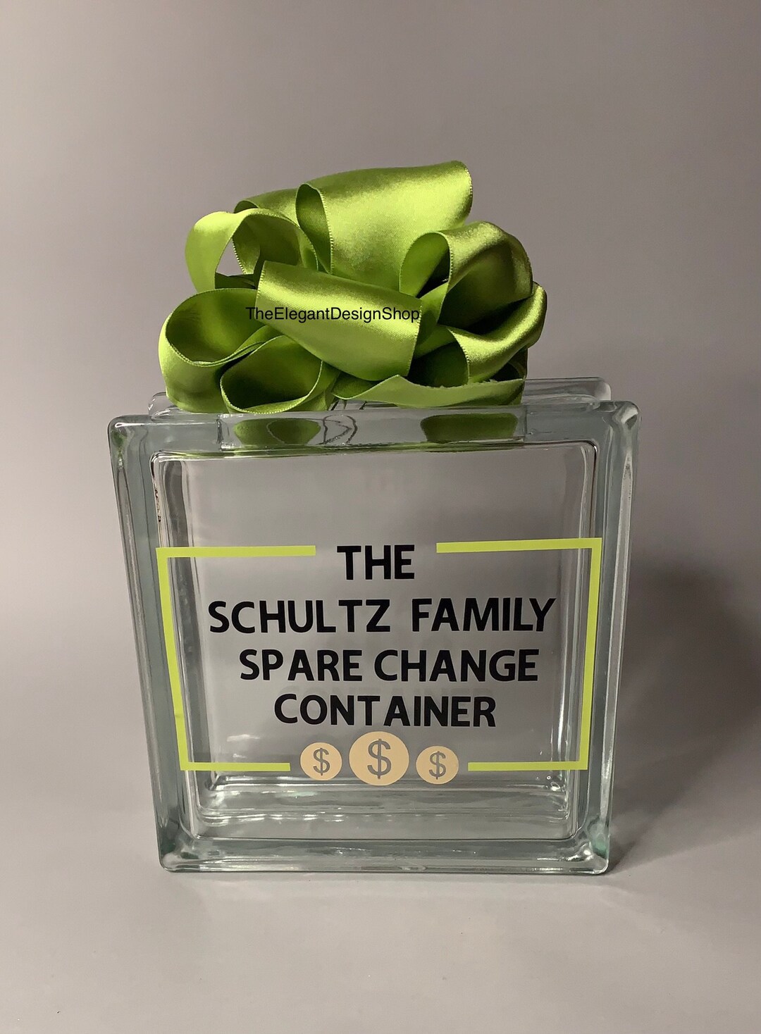 Family Glass Block Bank/ Piggy Bank - Etsy