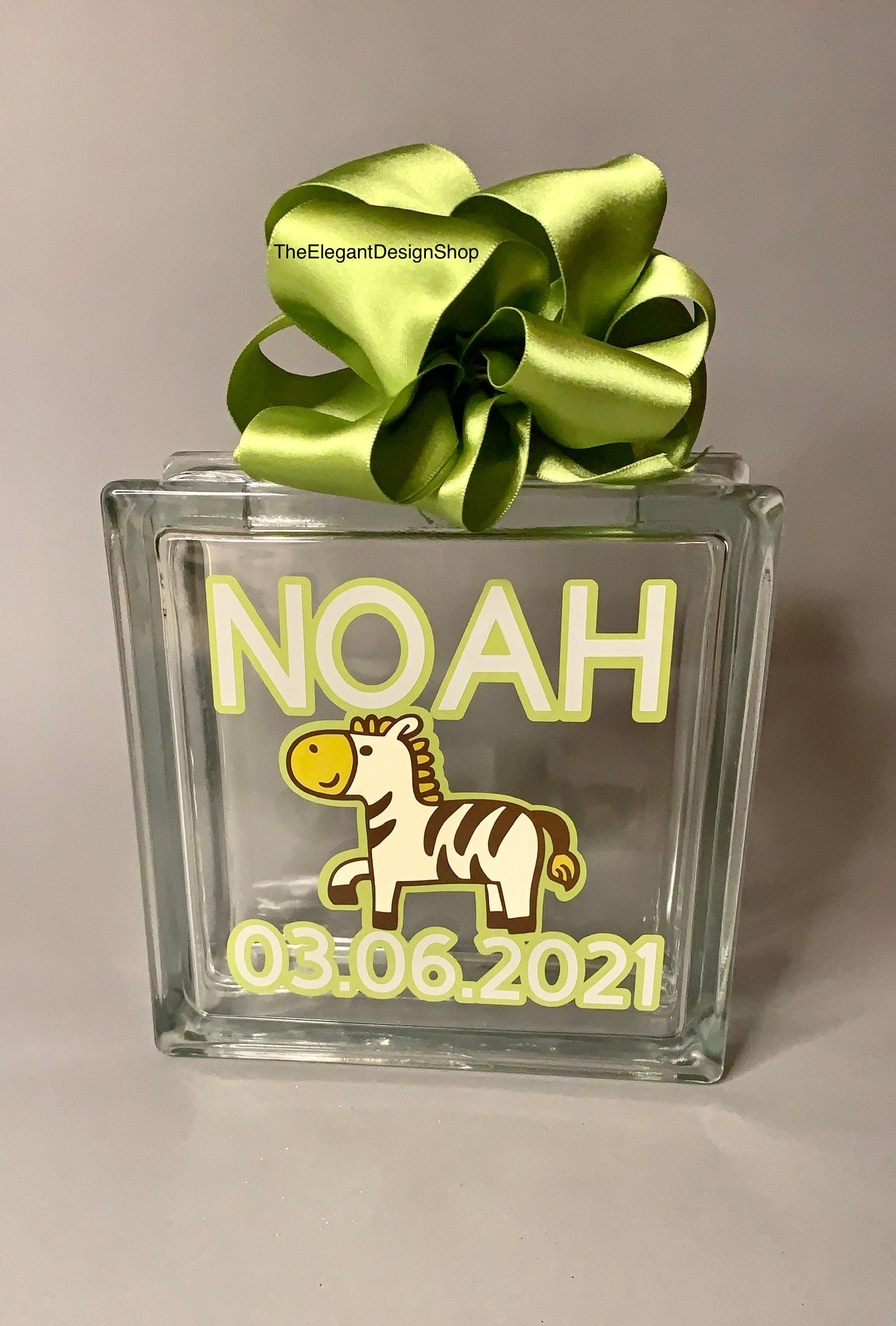 Childrens Glass Block Bank/ Piggy Bank/ Nightlight - Etsy