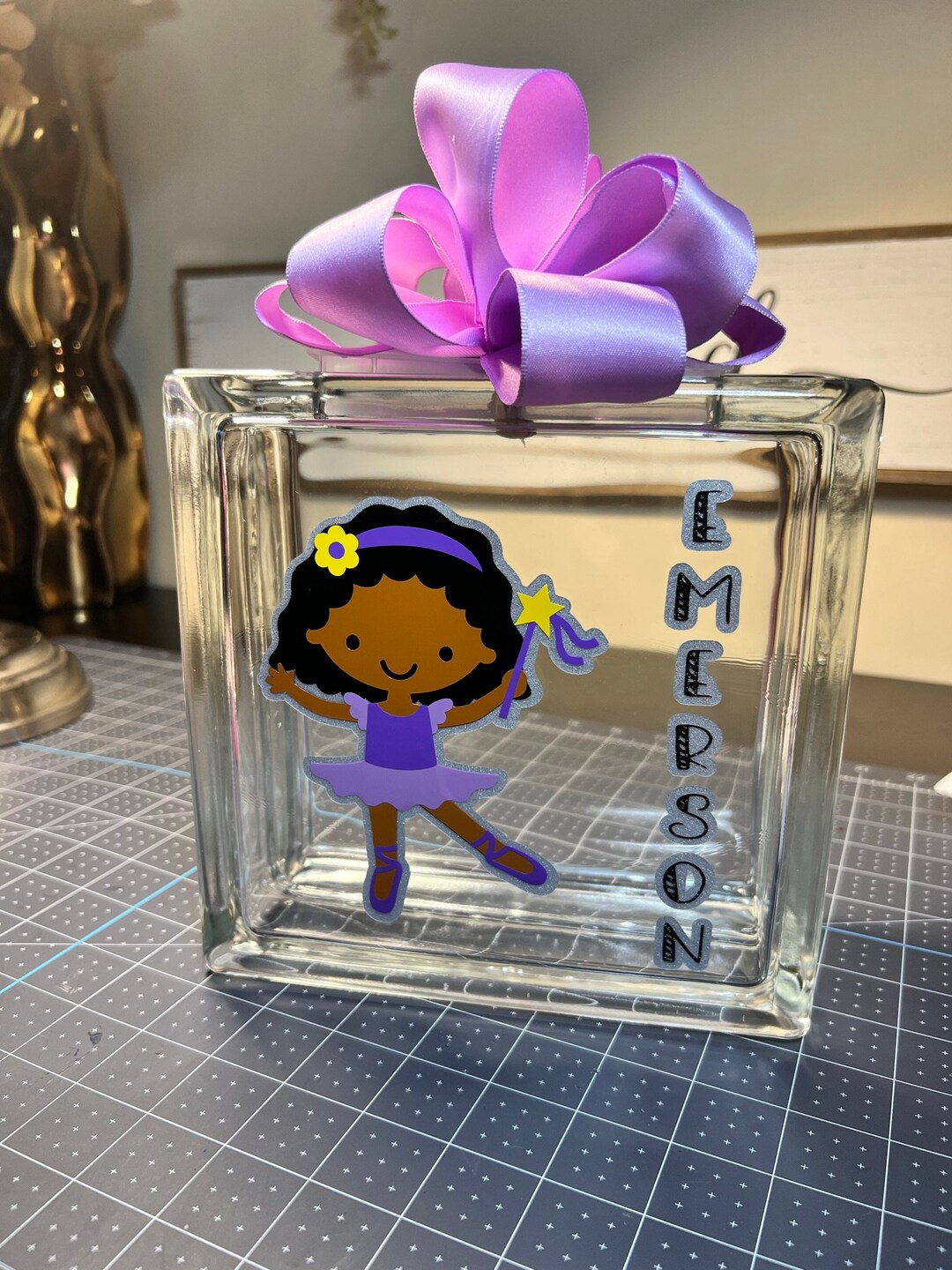 Personalized Glass Block Bank/ Piggy Bank/ Nightlight - Etsy