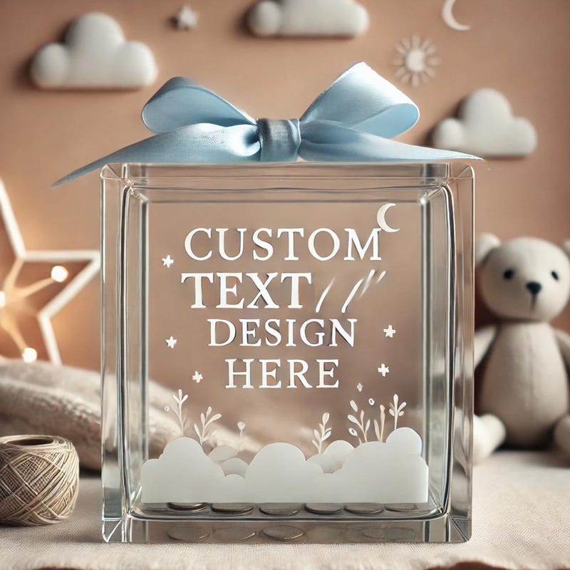 Glass Block Piggy Bank - Etsy