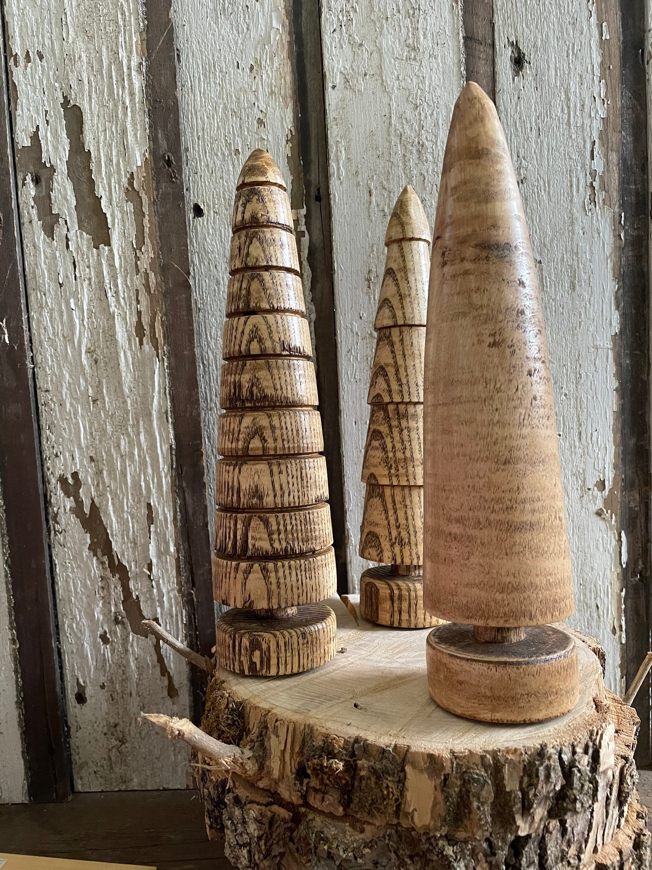 Hand Turned Hardwood Mantel Tree - Etsy