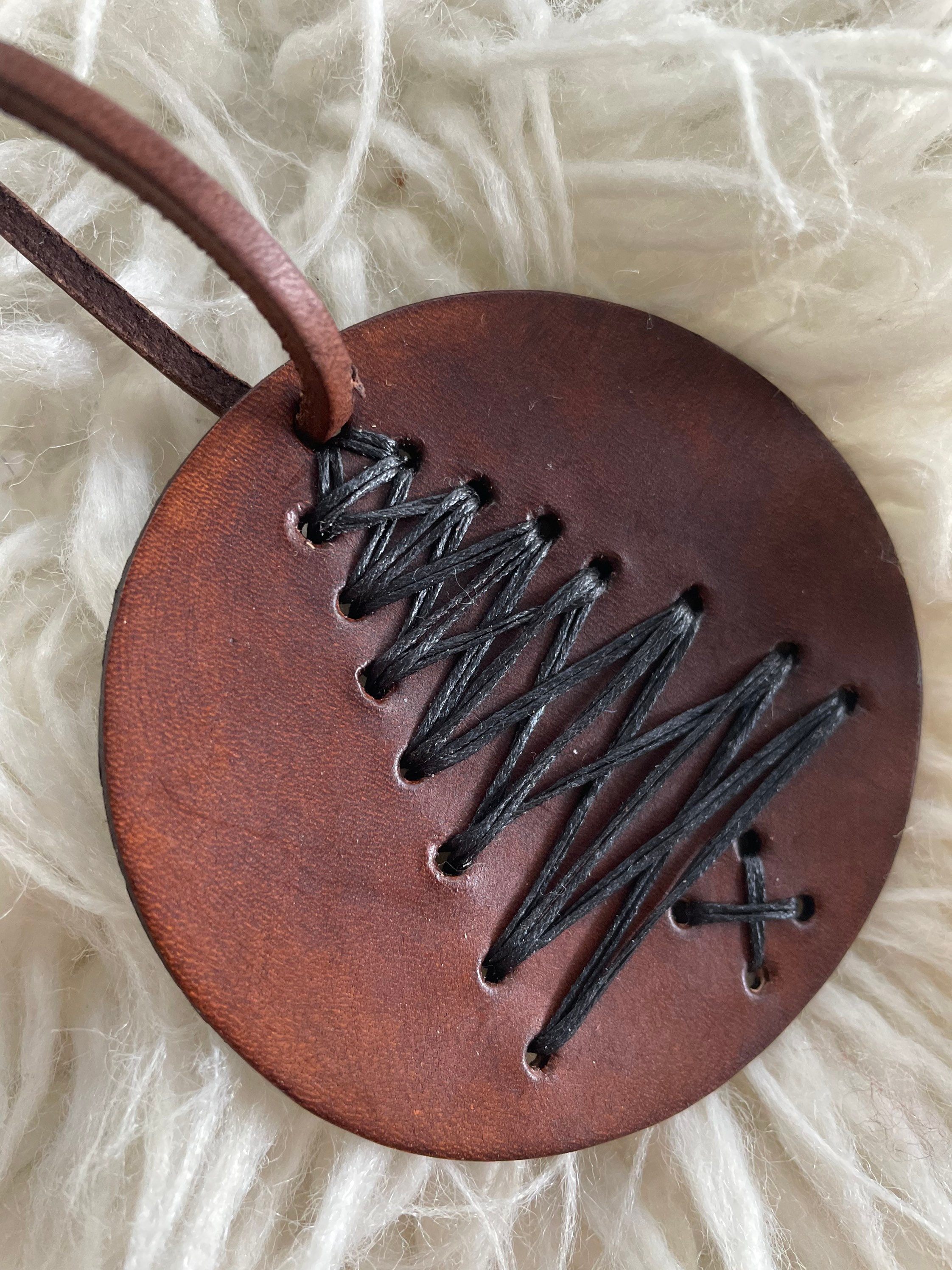 Leather Ornament Rustic Tree - Etsy