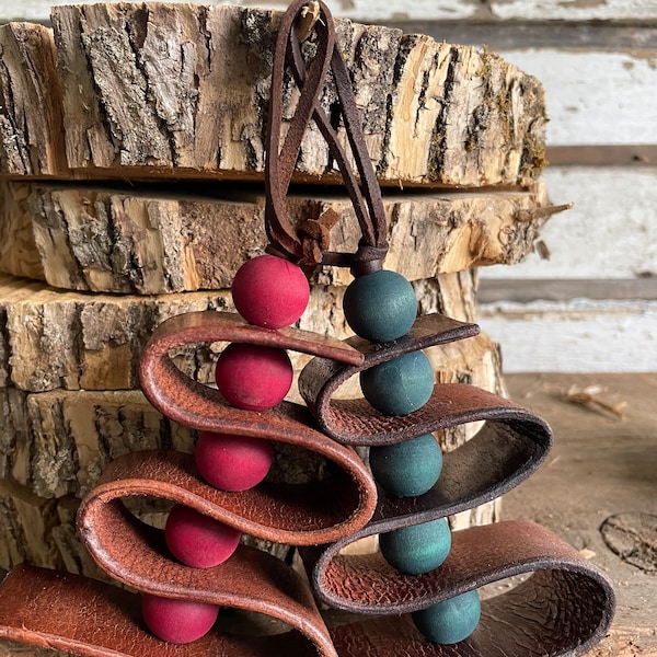 Leather Christmas Ornament - Etsy