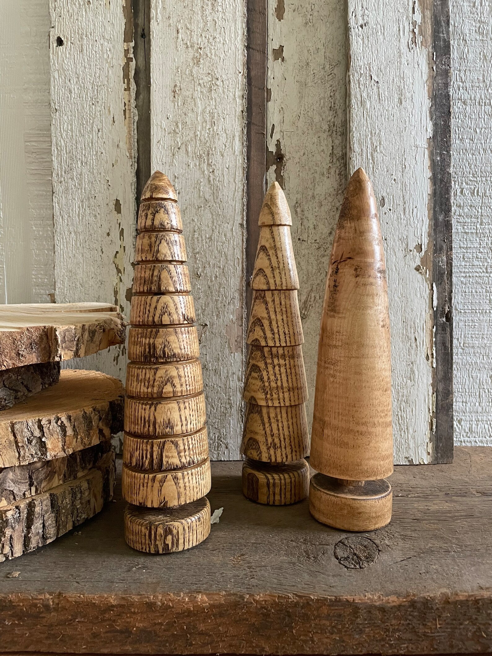Hand Turned Hardwood Mantel Tree - Etsy