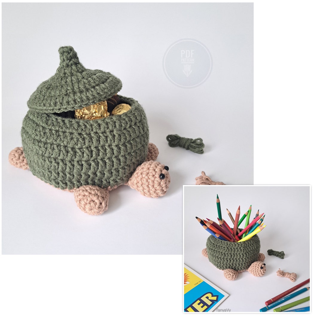 Crochet Turtle Pattern, Turtle Basket Pattern, Basket Pattern PDF ...