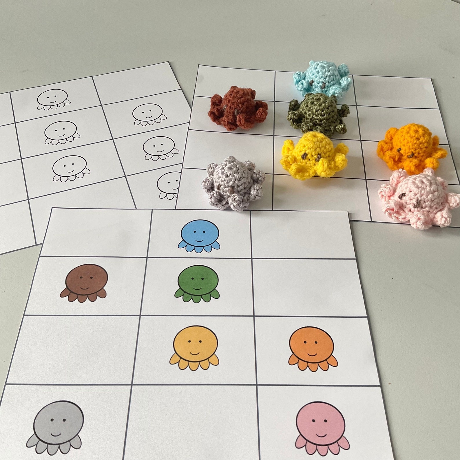 Octopus Memory Game, Crochet PATTERN, Crochet Octopus Pattern Pdf ...