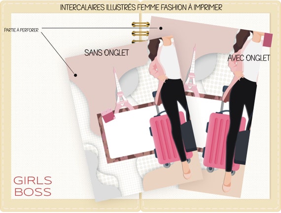 Printable Non-perforated A4 Binder Spacers Women's | Etsy