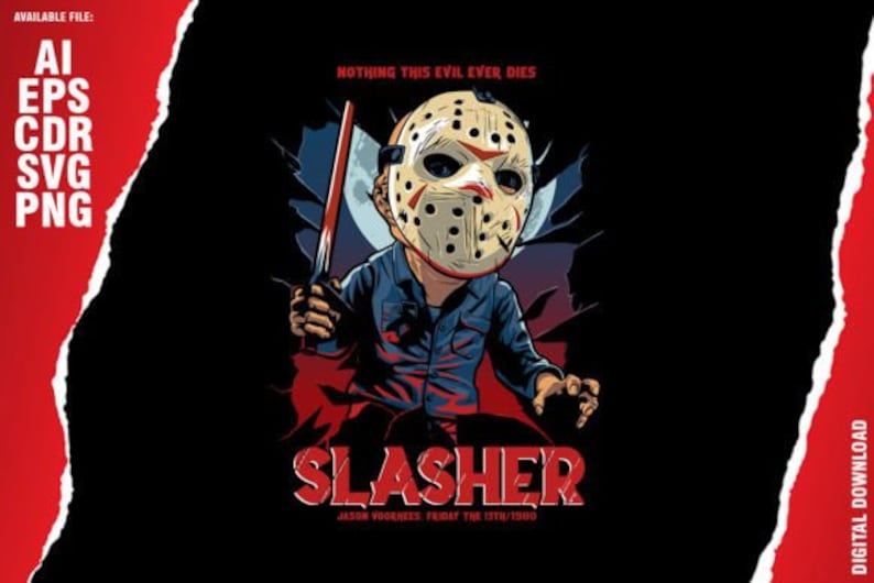 SLASHER / JASON / Jason Voorhees / Friday the 13th PNG Svg - Etsy