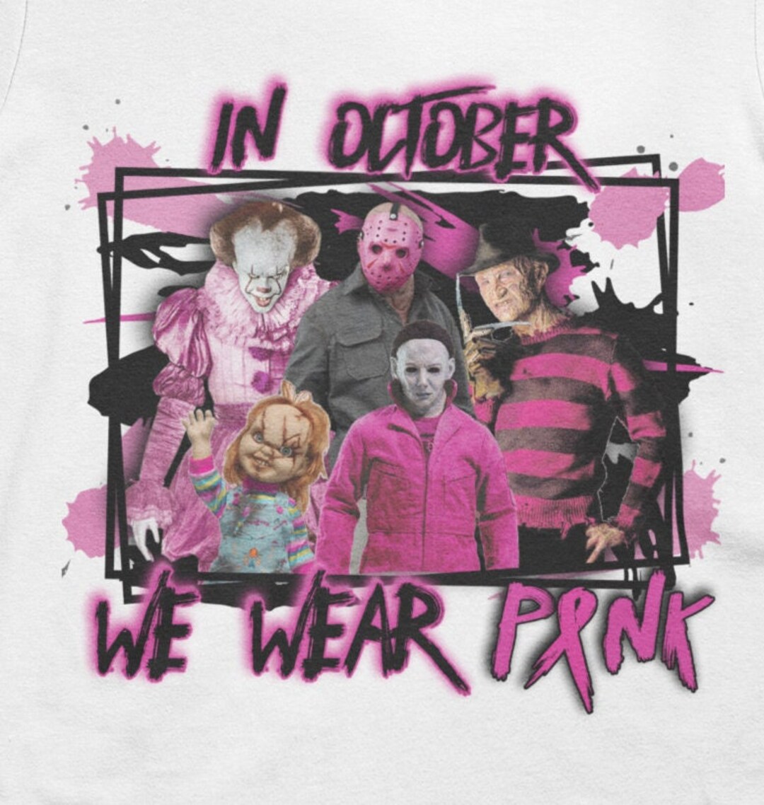 In October We Wear Pink PNG, Jason PNG, Freddy PNG, Chucky, It the ...