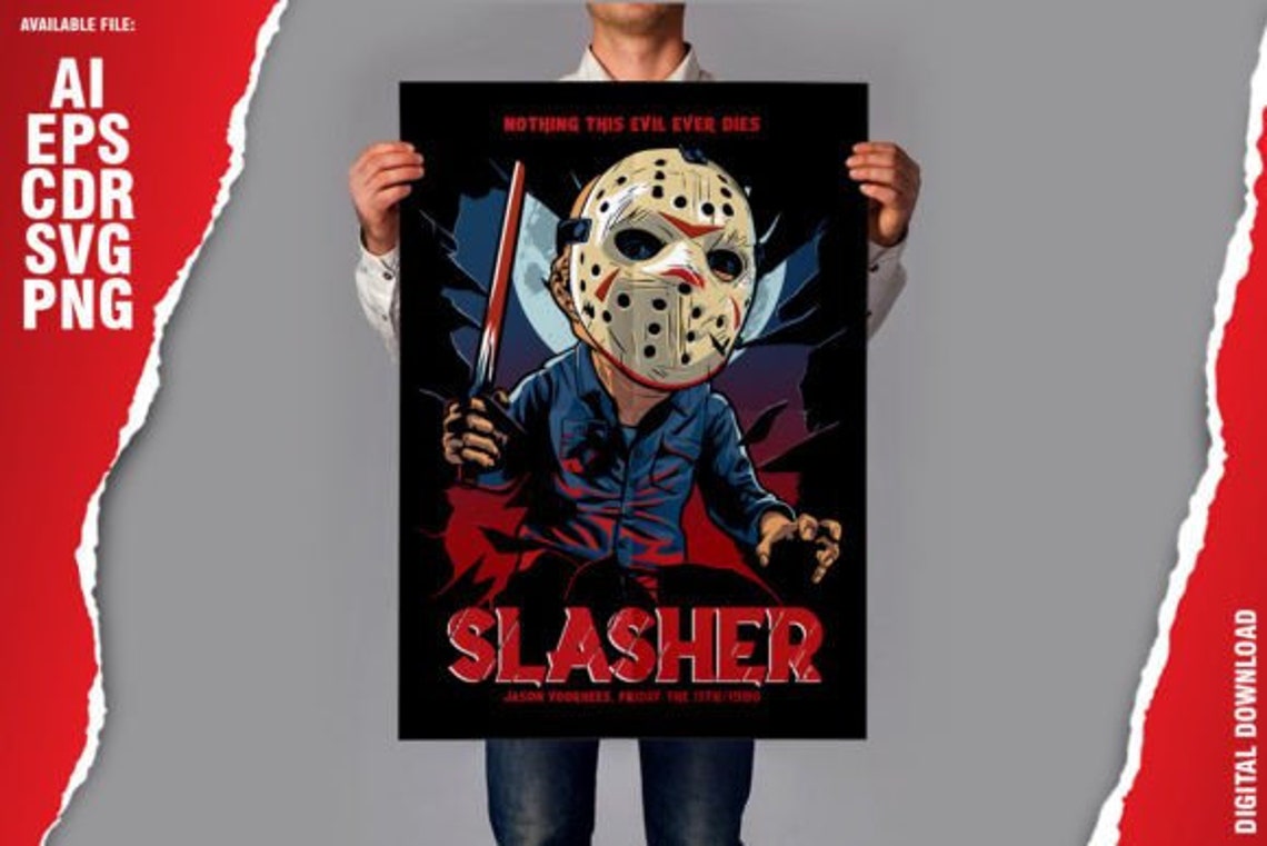 SLASHER / JASON / Jason Voorhees / Friday the 13th PNG Svg - Etsy