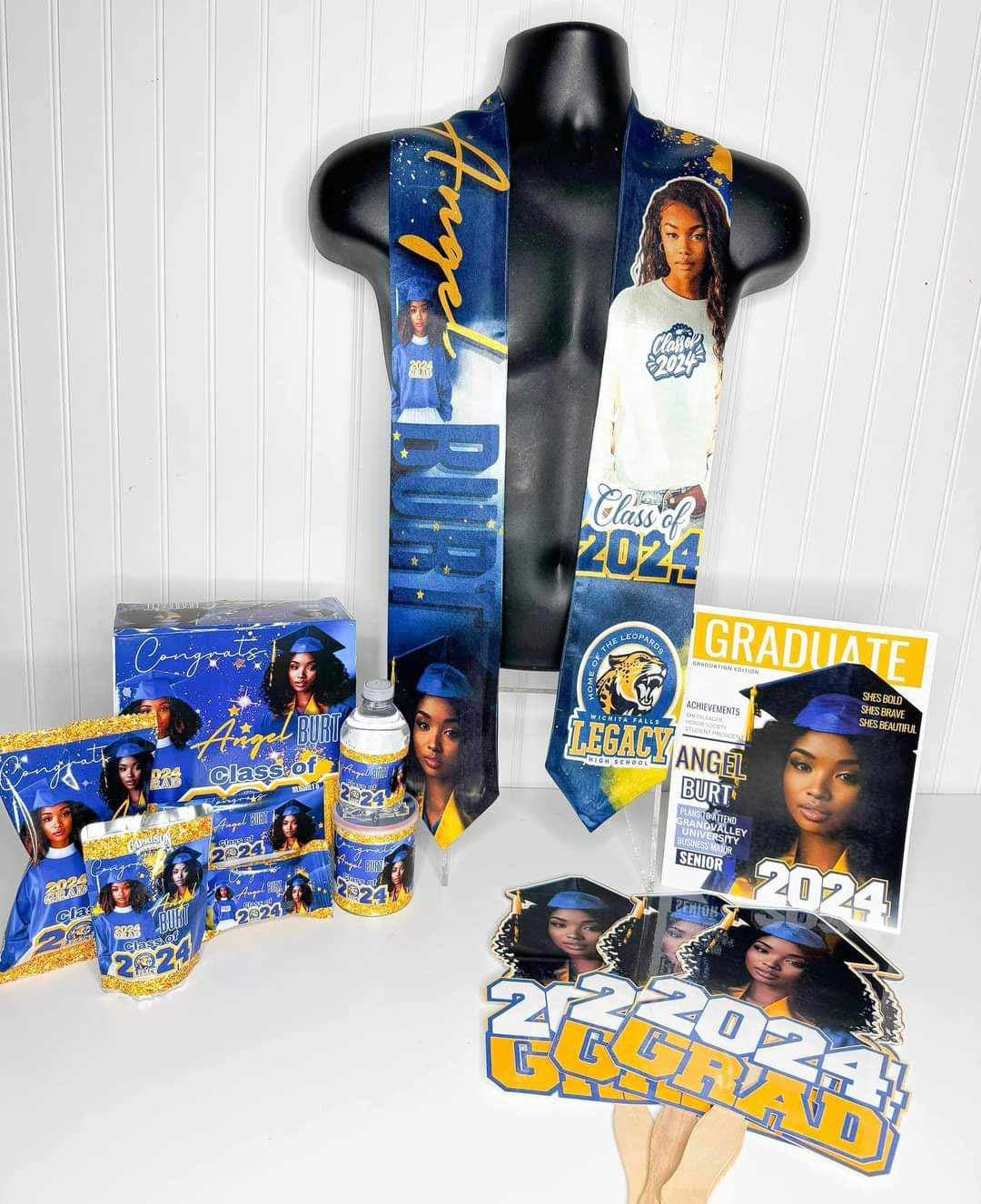 2025 Mega DIGITAL Graduation Bundle, Stole, Buttons, Pillows, Key ...