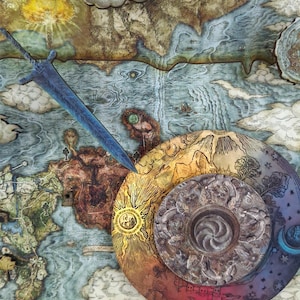 Elden Ring Inspired Full Map Clock With 24 Hour Dial + GIFT Neklace - Etsy