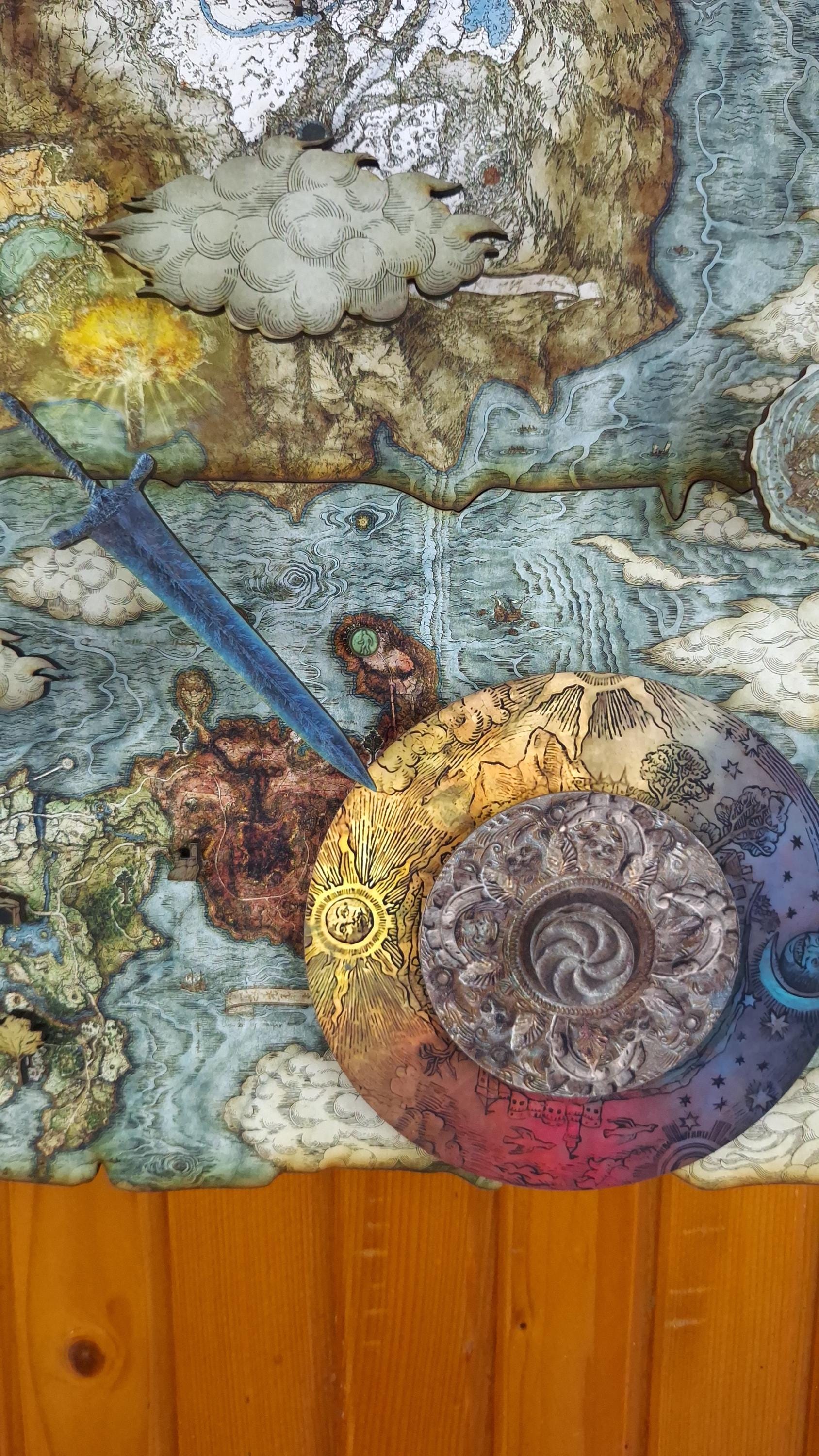 Elden Ring Inspired Full Map Clock With 24 Hour Dial + GIFT Neklace - Etsy