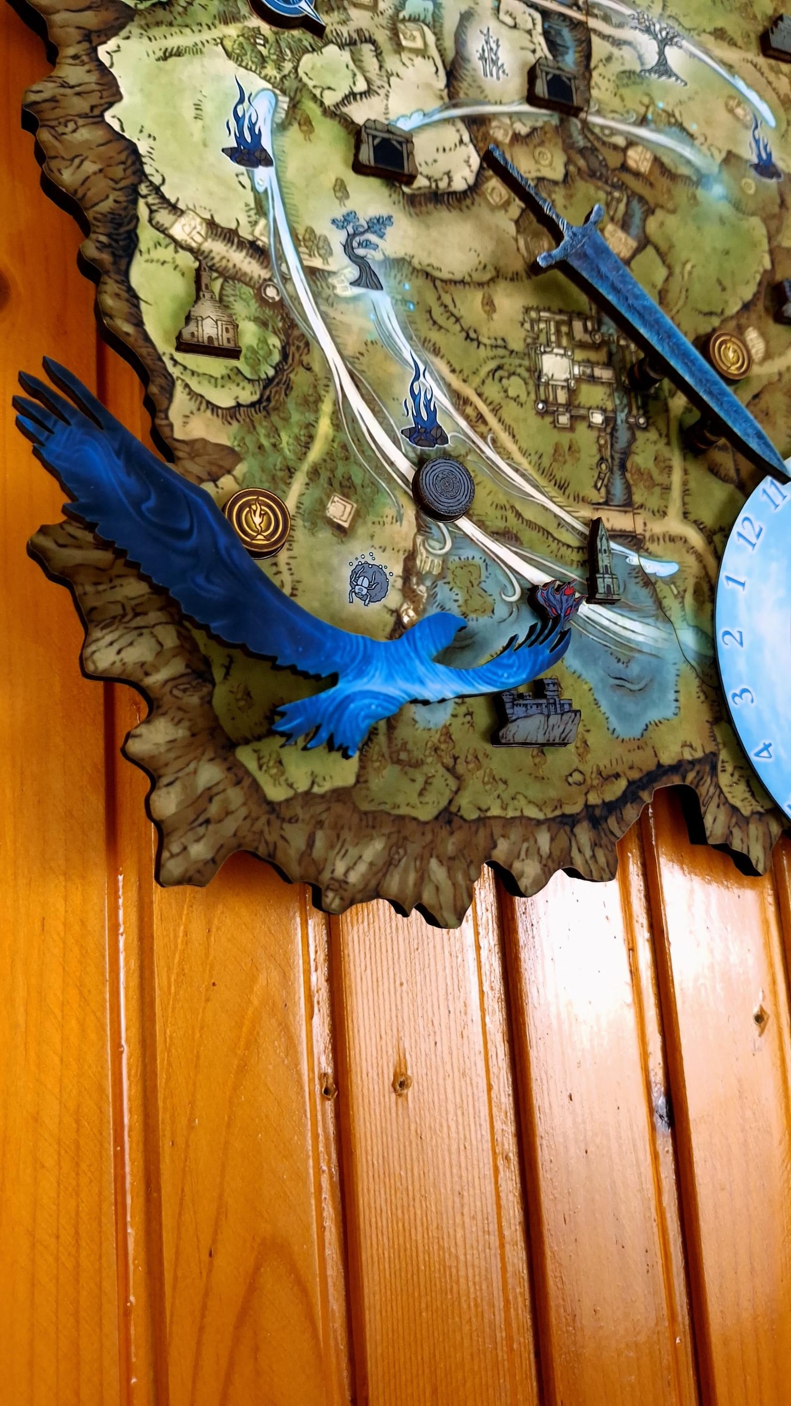 Nightreign Inspired Map Clock With 24 Hour Dial - Type 1 - Elden Ring ...