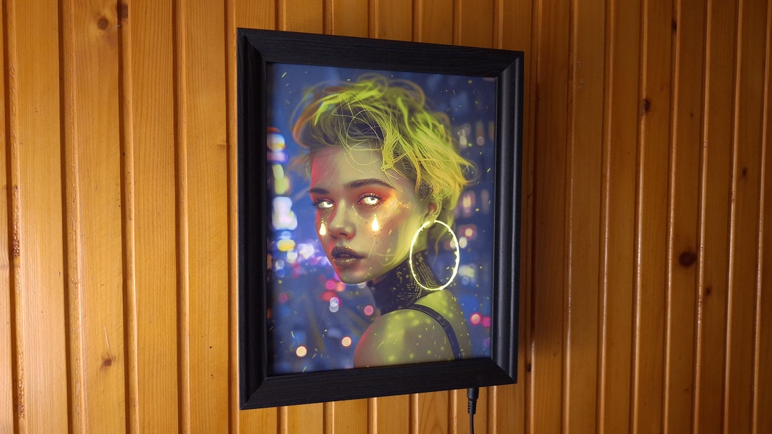 Wall Light Decor - Neon Girl - Etsy