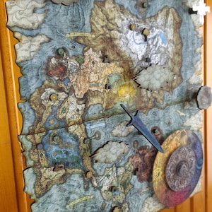 Elden Ring Inspired Full Map Clock With 24 Hour Dial + GIFT Neklace - Etsy