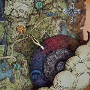 Elden Ring Inspired Map Clock With 24 Hour Dial - Type 1 - Limgrave ...