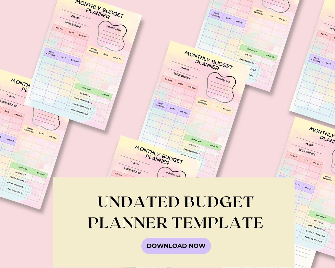 Monthly Budget, Budget Template Printable, Paycheck, Budget Binder ...