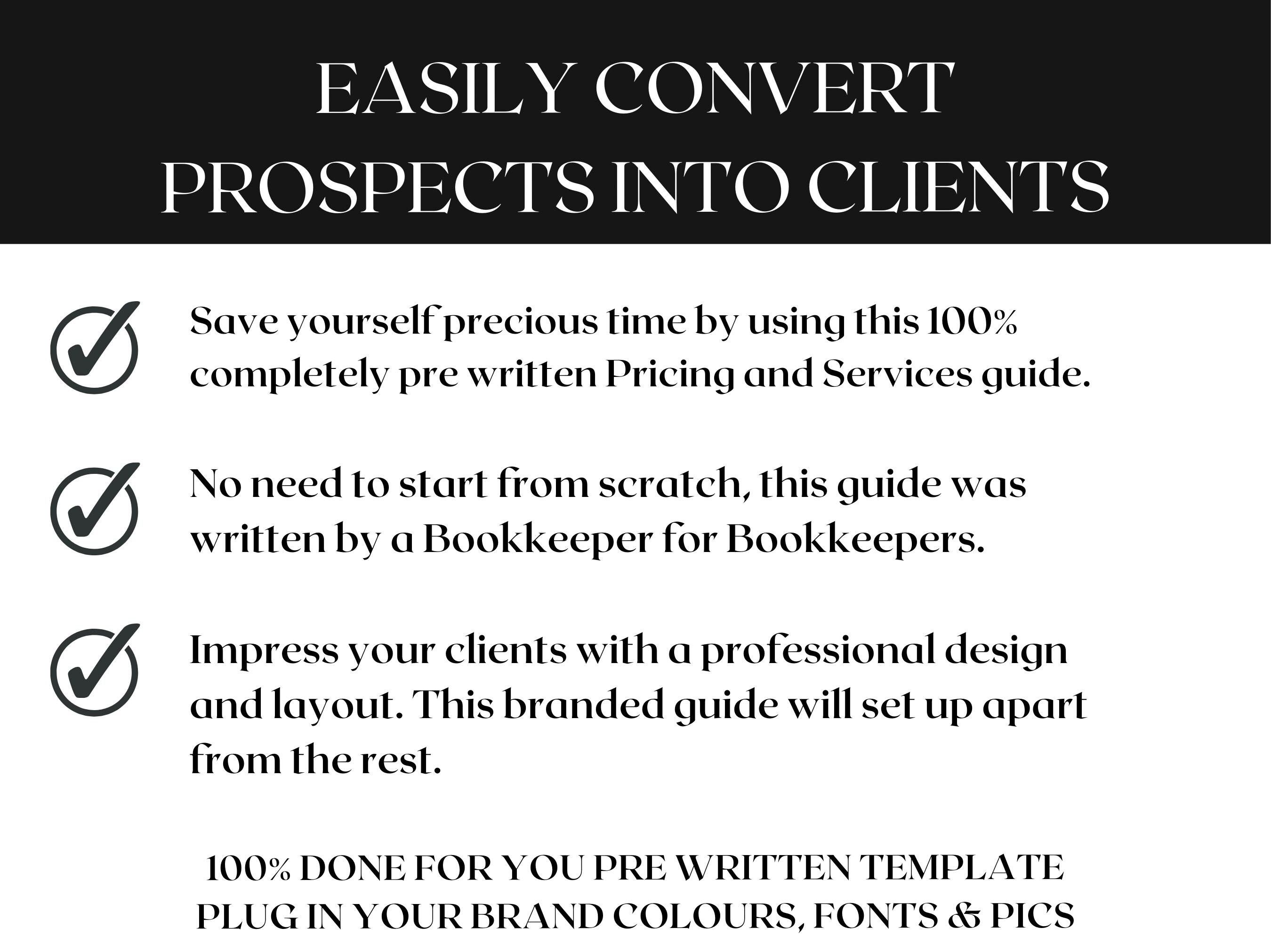 Bookkeeper Services and Pricing Guide Canva Template | Bookkeeping ...