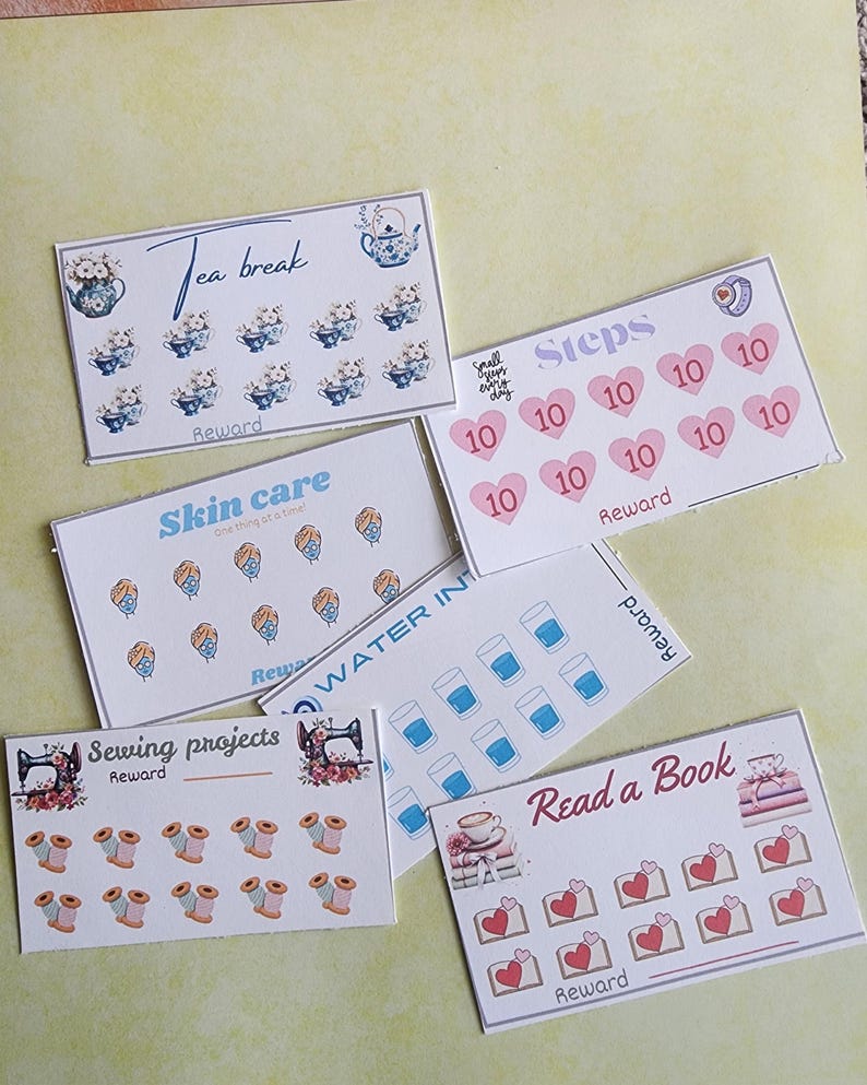 Printable Reward Punch Card | Habit Tracker | Motivation Punch Card for ...