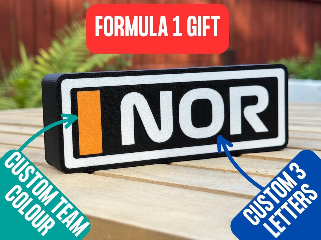 Custom Formula 1 Name Plate: Personalized F1 Racing Desk Sign - Etsy