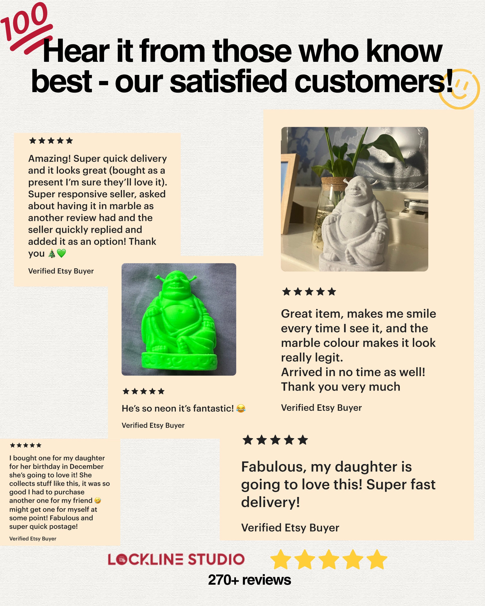3D Printed Shrek Buddha Statue: Funny Desk Decor - Neon Green or Marble ...