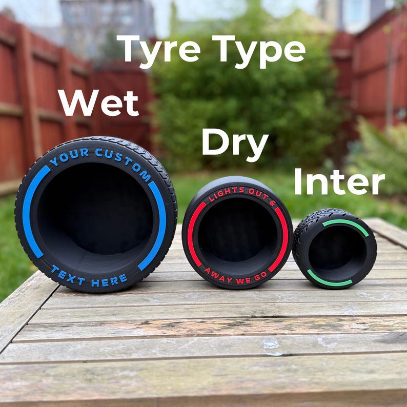 F1 Tyre Custom Plant Pot: Racing Fan Gift - Etsy