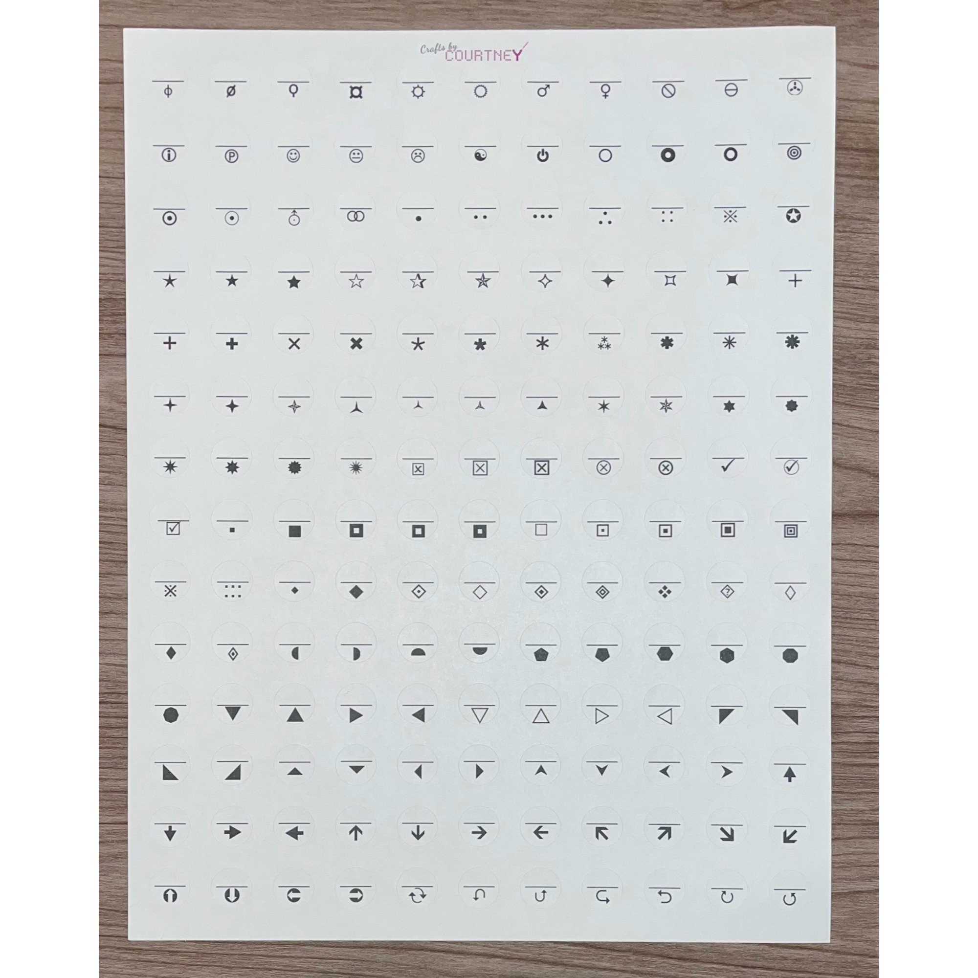 Diamond Painting Symbol Labels 1/2 Circle Labels That Fit ALL SIZES of ...