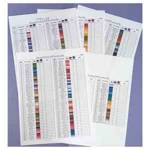 PRINTABLE PDF DMC Color Charts Diamond Painting Drill Color - Etsy Canada