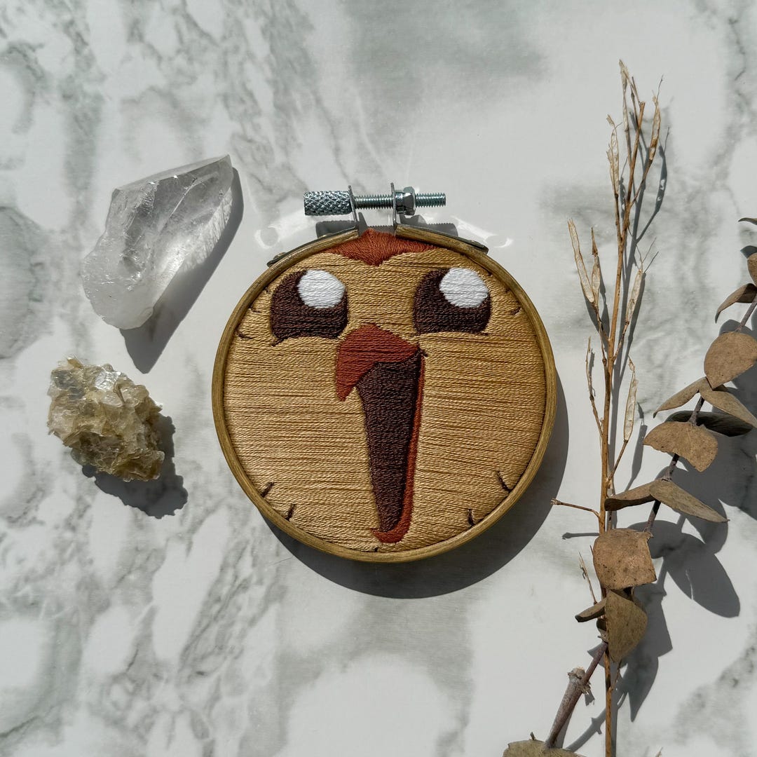 Owl Cartoon Hooty Inspired Embroidery Hoop Art (3” Hand-sewn) - Needle ...