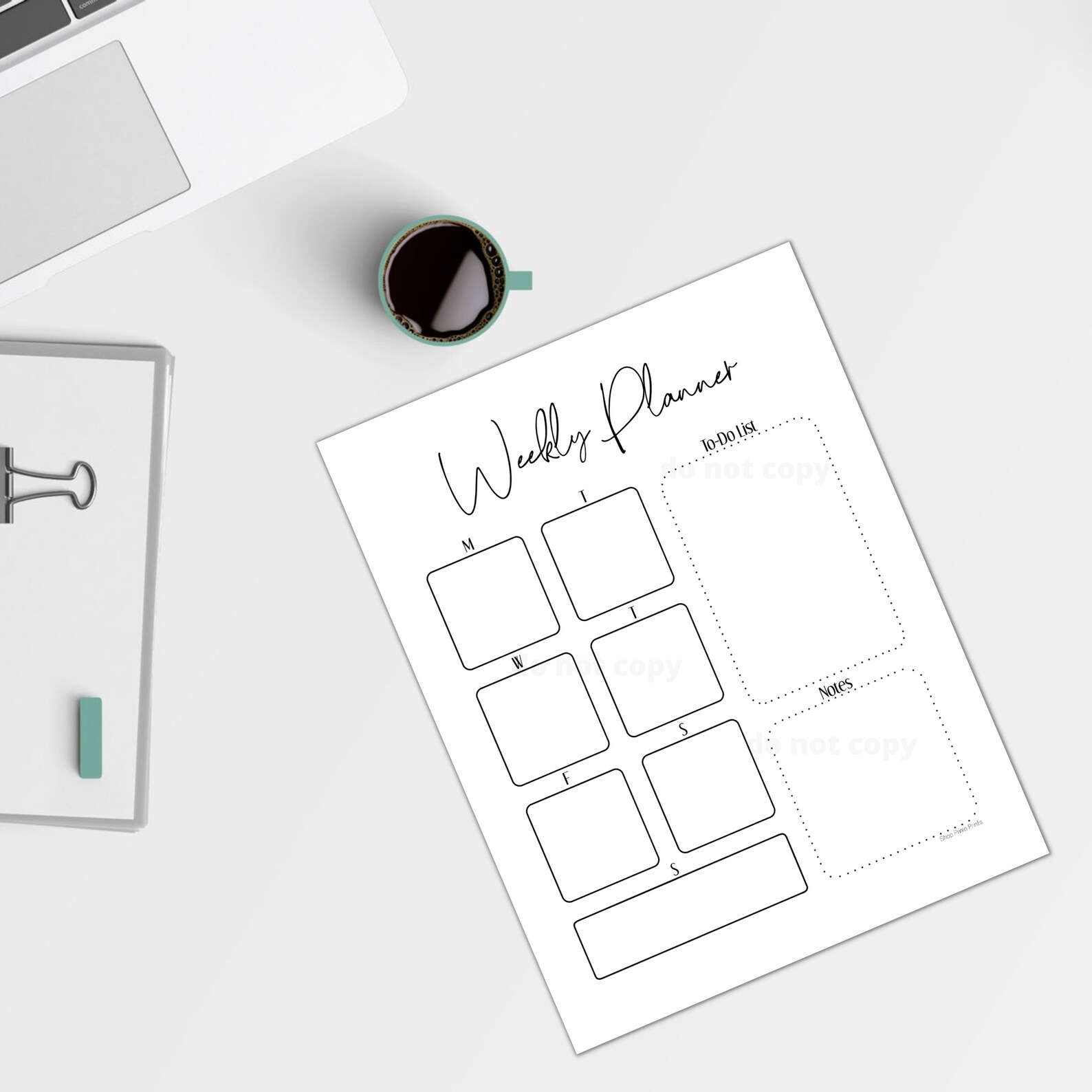 Simple Weekly Planner Minimal Cute Trendy Organization - Etsy