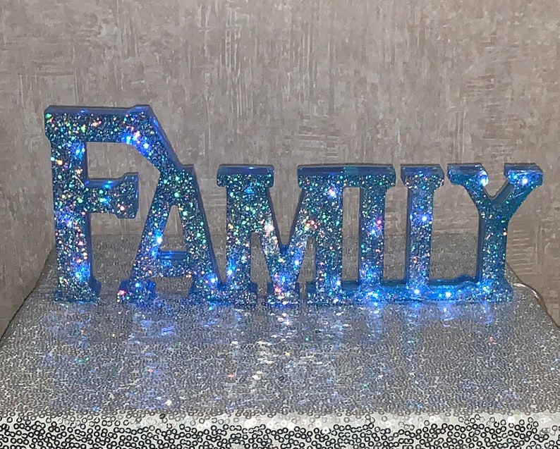 Resin family Stand Alone Sign - Etsy