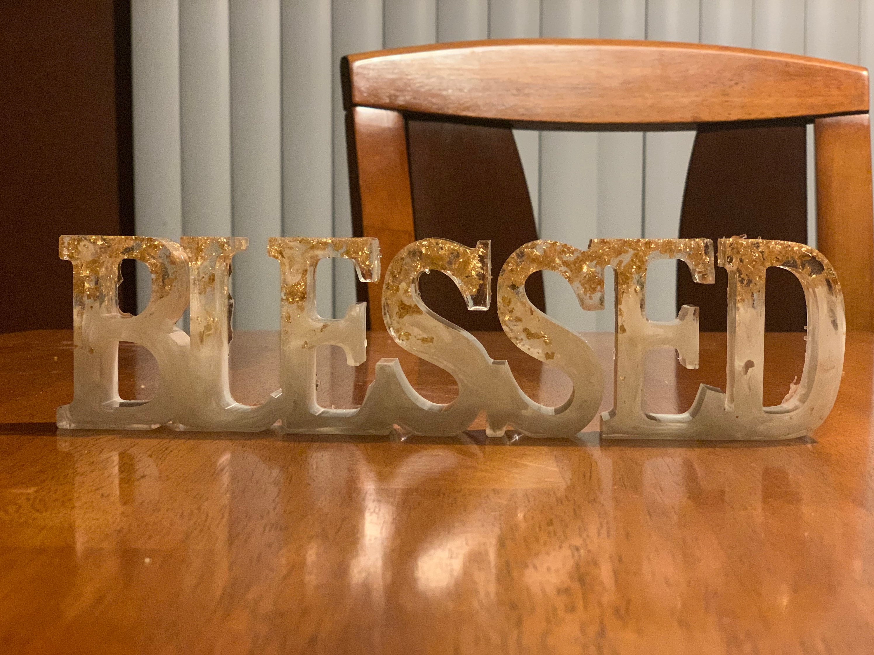 Resin blessed Stand Alone Sign - Etsy