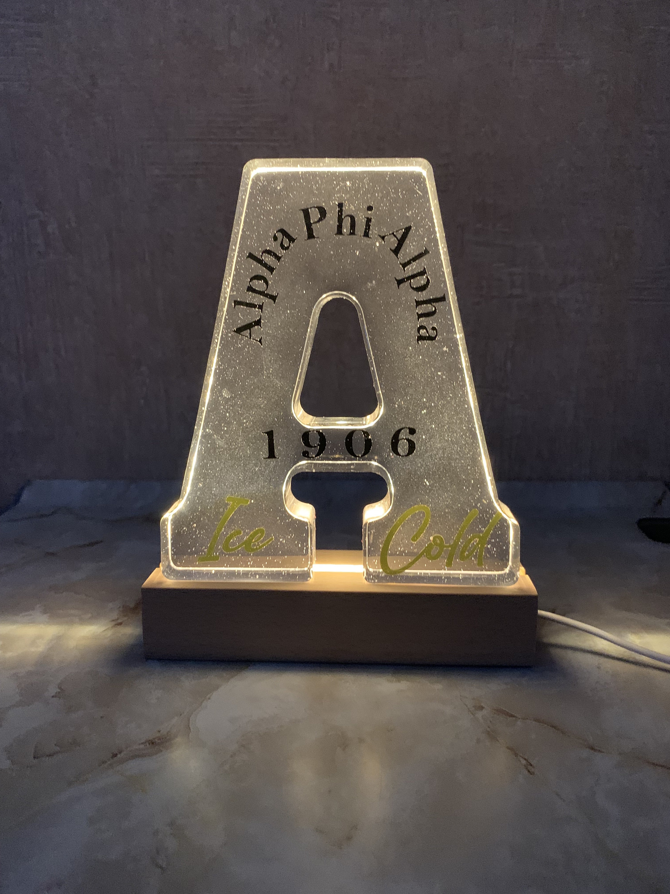 Alpha Phi Alpha ice Cold Lamp - Etsy